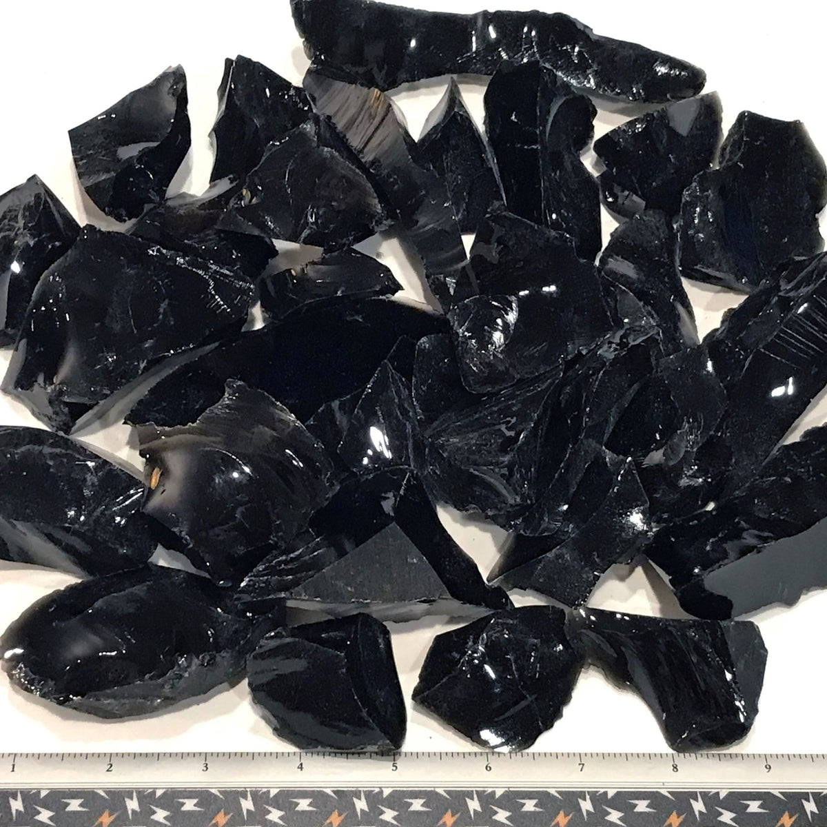 Black obsidian rough stones store