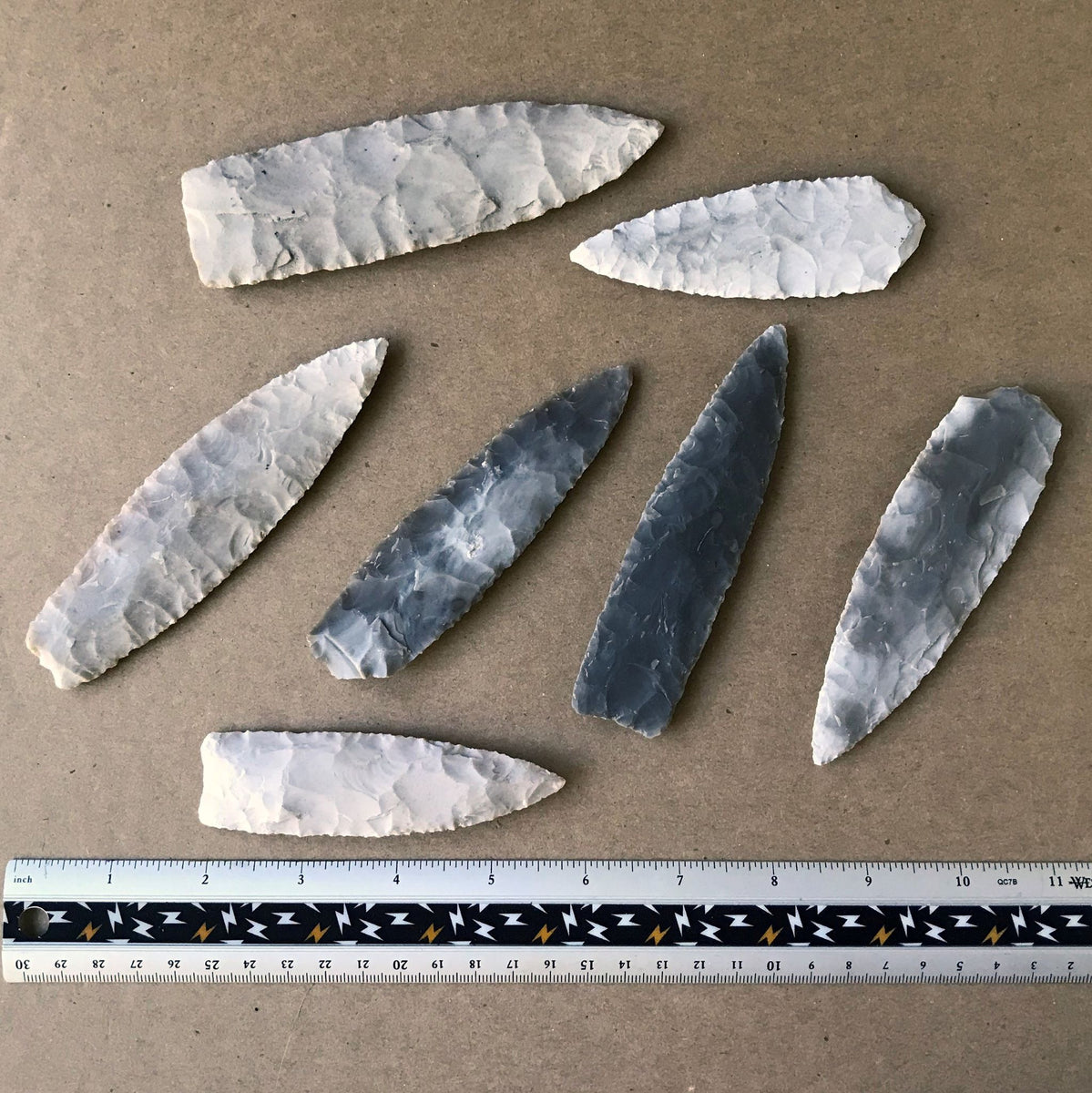 Straight Spear Point, Knife, Lance Flint & Chert Knapped Blades ...